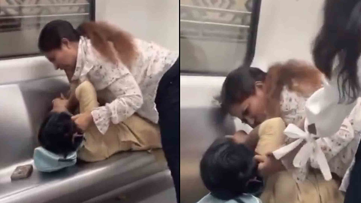 clash between two ladies | Delhi Metro | India News | India News in ...