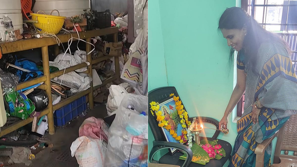 'ഒരുമുറിയെന്ന് പറയാന്‍ ആവില്ല; ചുറ്റും മാലിന്യം'; ഓഫീസ് തുറന്ന് ശ്രീലേഖ ...