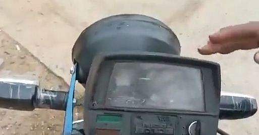 snake stuck in bike’s speedometer